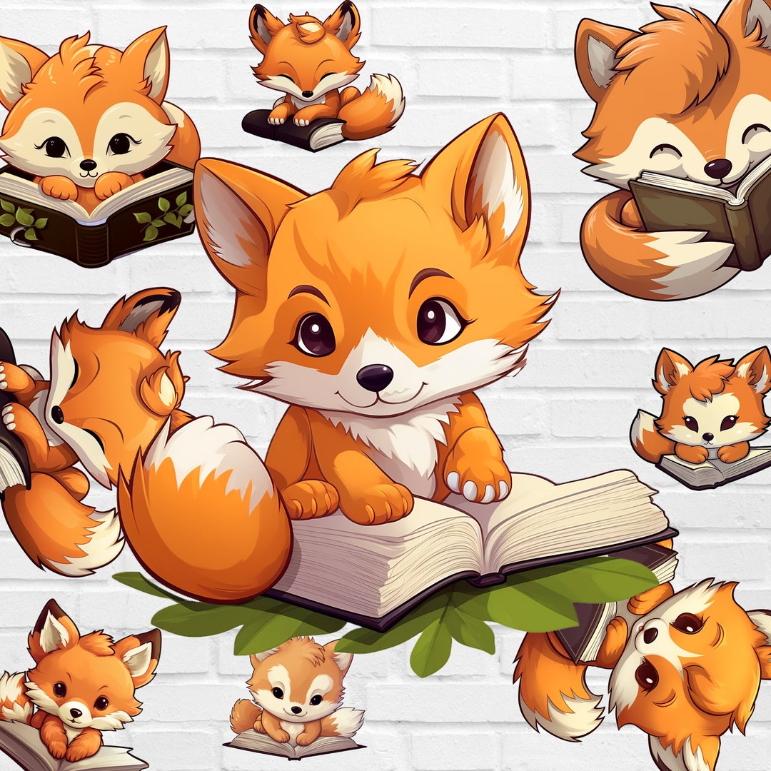 A Fox Curled up With A Book, Fox Tales: 100 Cozy Bookish Images ...