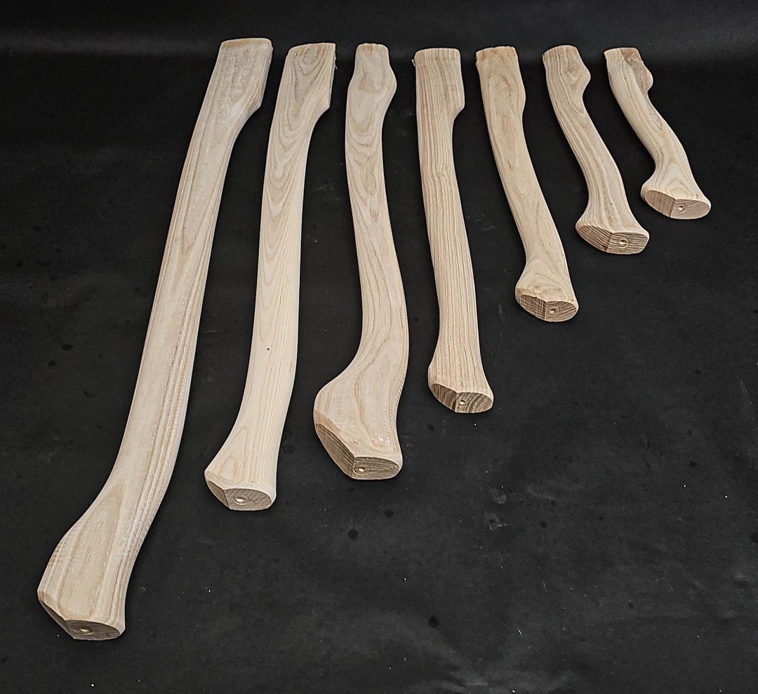 Hickory Wood Axe Handle Blanks: Hand Crafted Replacement Set of 7 ...