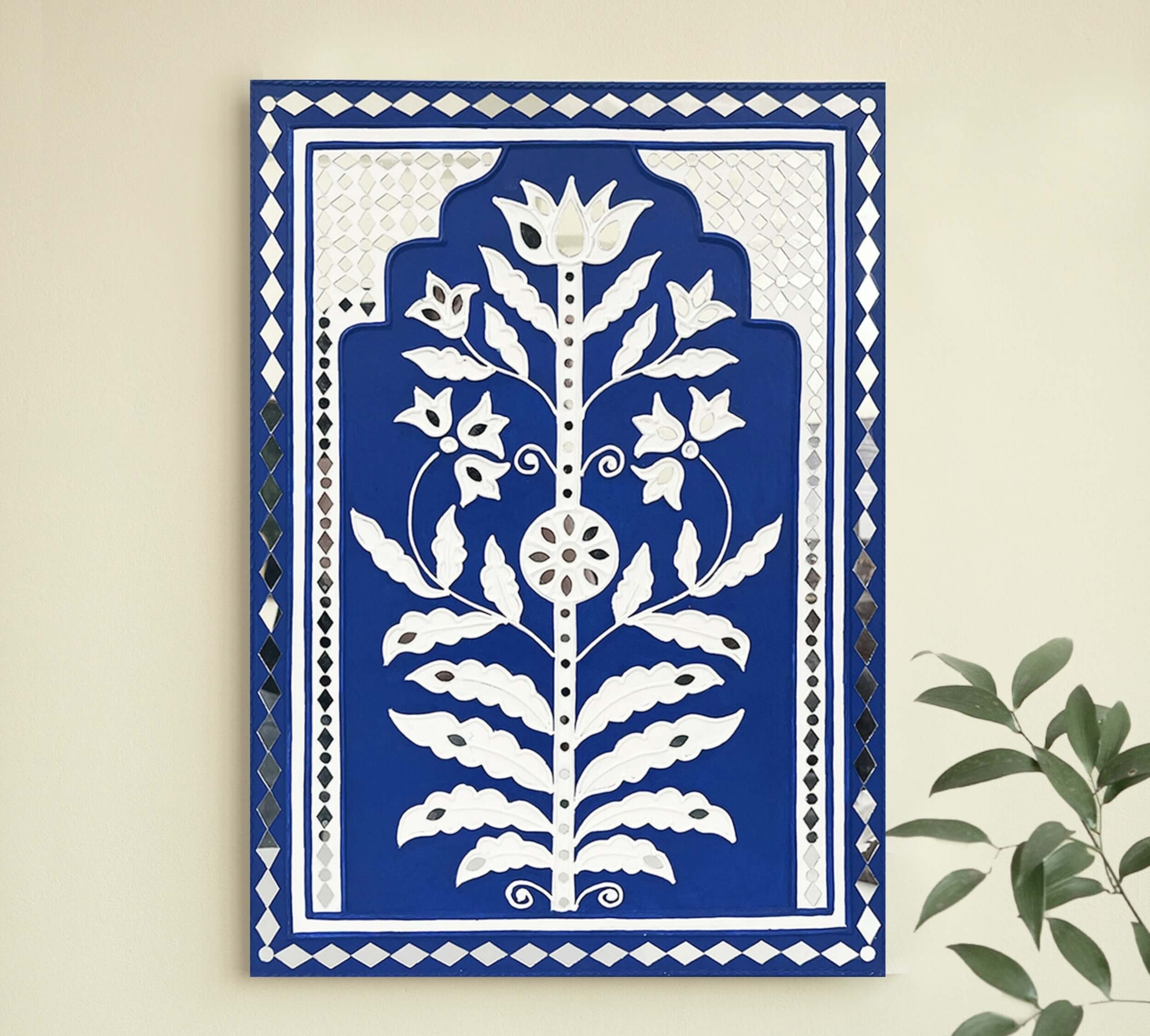 Mud Art Handmade Wall Hangings in Shades of Blue Available in Two ...