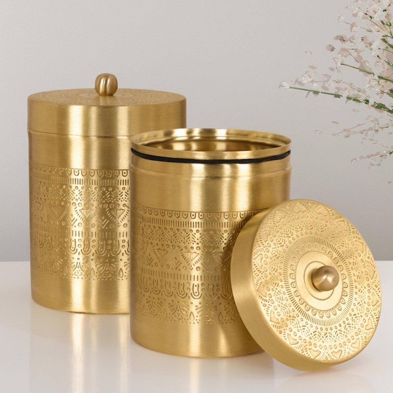 Brass Jars for Storage - Etsy