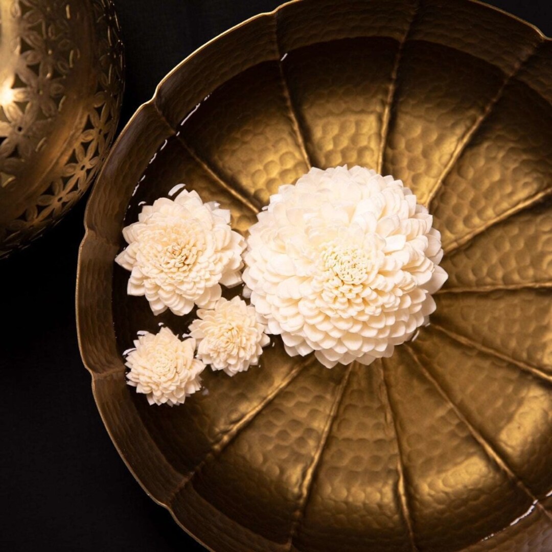 Decorative Floating Shola Flowers set of 4 Home Decor Handcrafted by ...