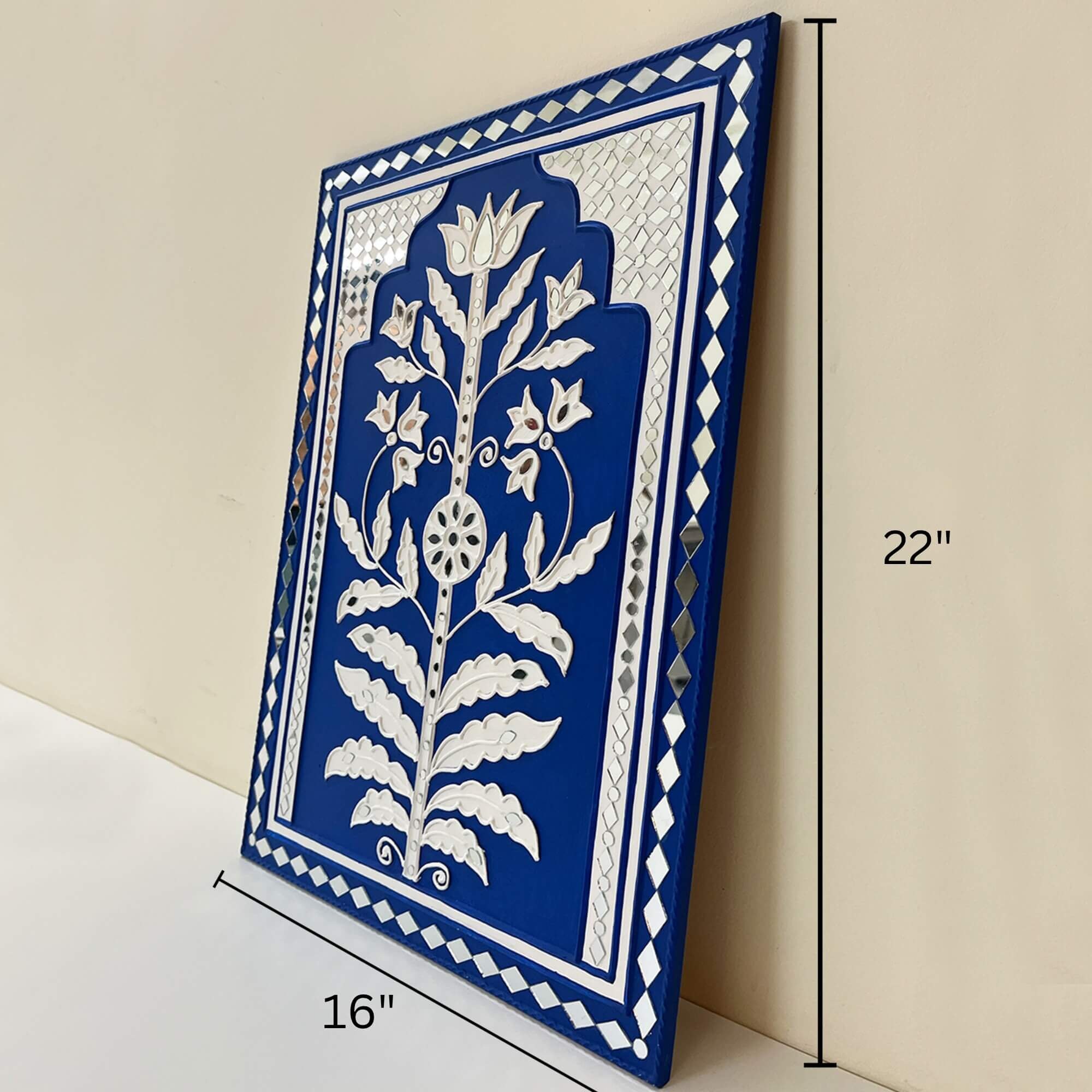 Mud Art Handmade Wall Hangings in Shades of Blue Available in Two ...