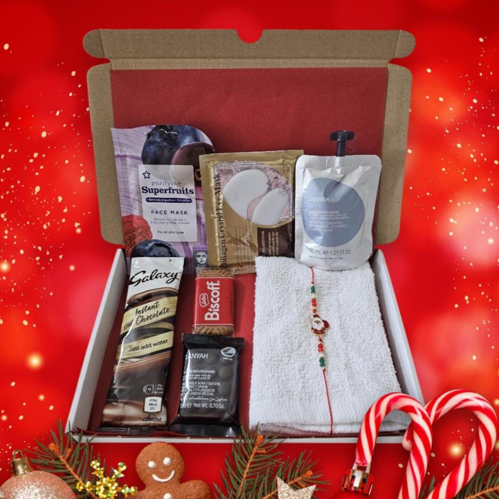 Christmas Spa Pamper Hamper Gift Box for Her, Secret Santa Gift ...