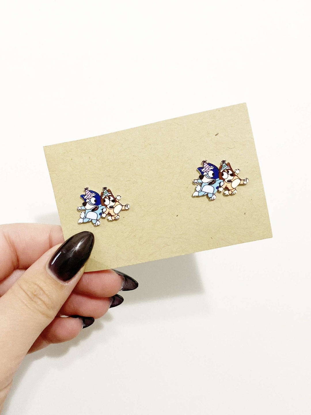 Blue Cartoon Birthday Stud Earrings - Etsy
