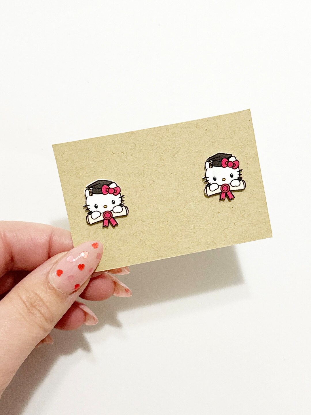 Graduate Kitty Stud Earrings - Etsy