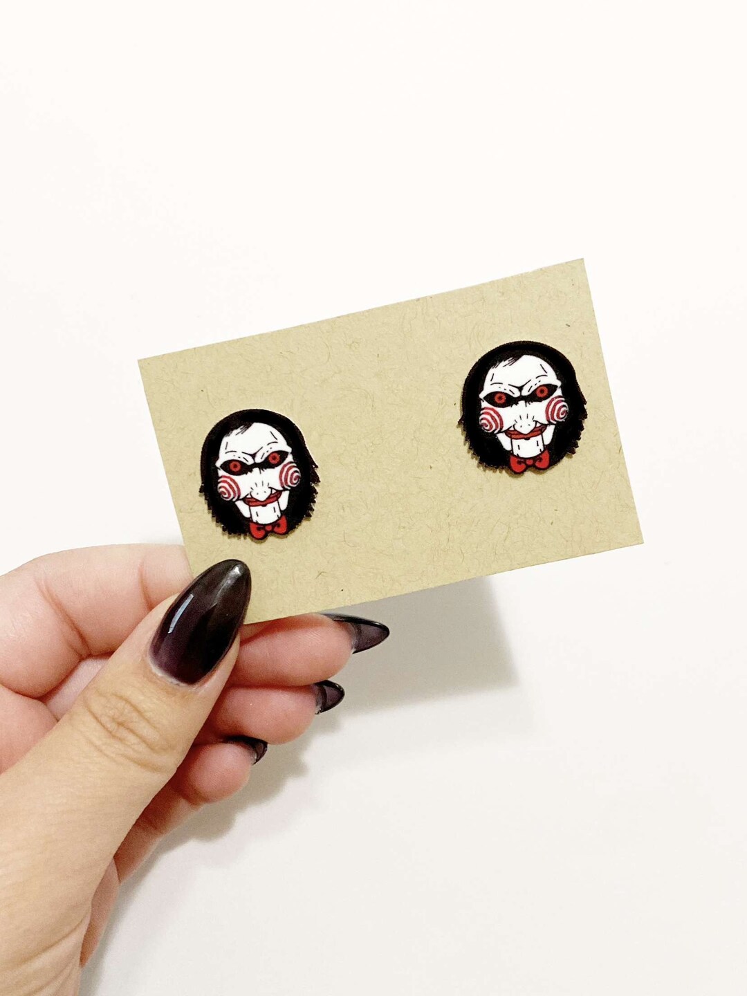 Jigsaw Horror Movie Stainless Steel Stud Earrings - Etsy