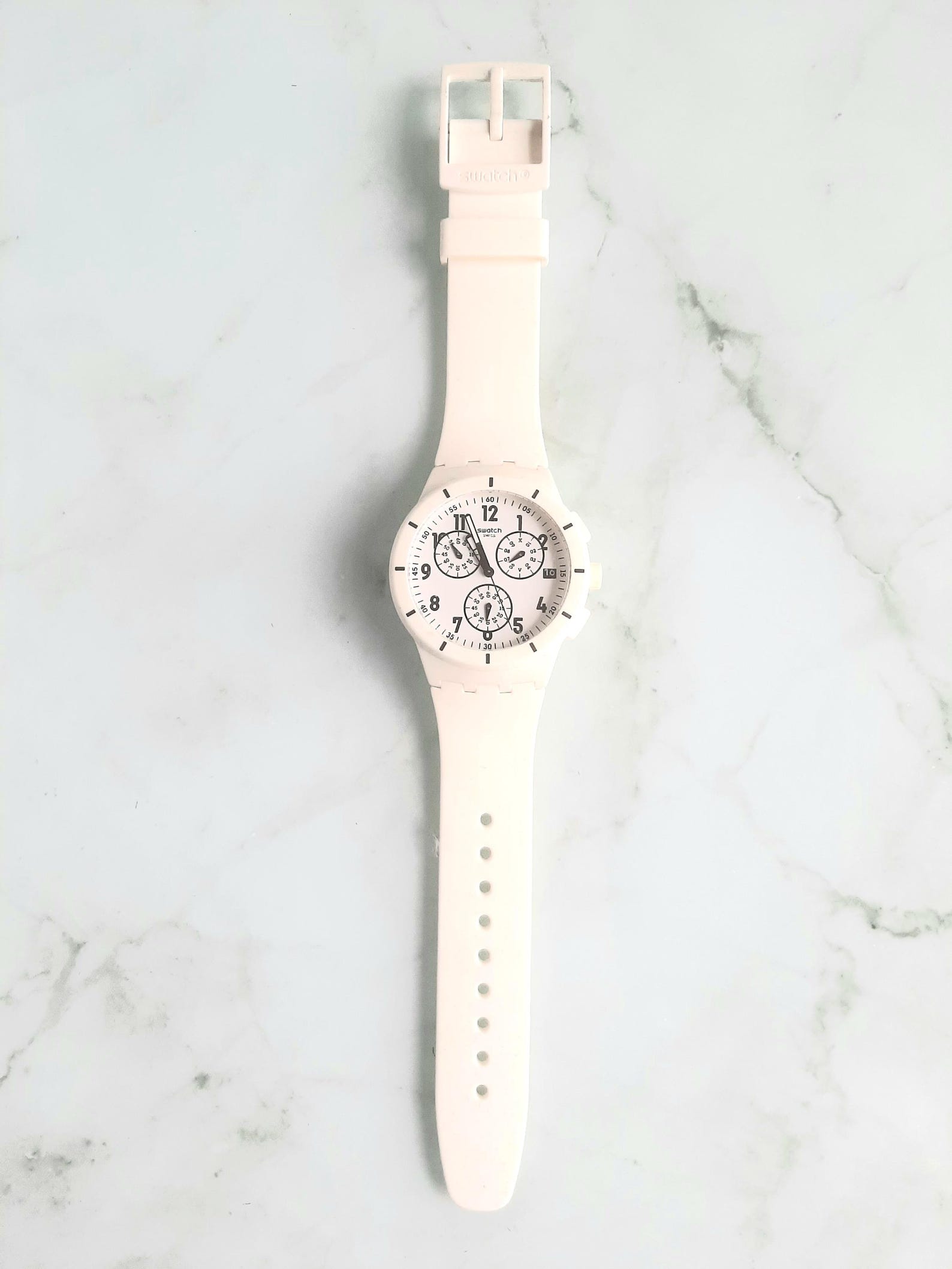 Swatch Chrono "twice Again White" SUSW402 - Etsy