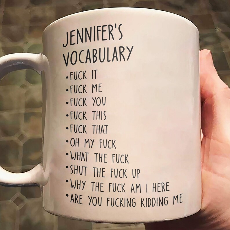 Personalized Swearing Mug: Funny Gag Gift for Coworker, Friends - Etsy