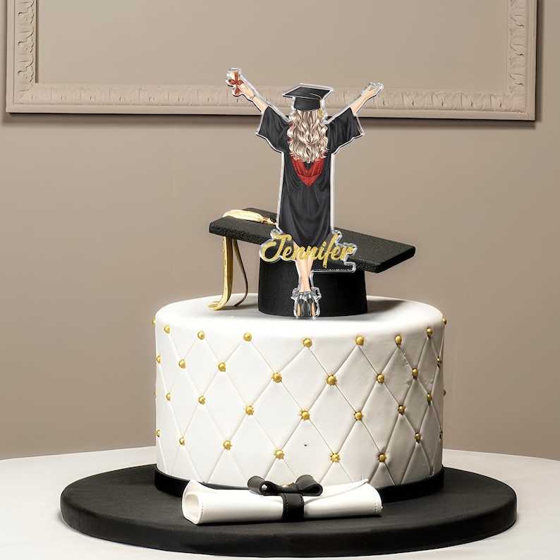 Personalized Graduation Cake Topper, Graduate Custom Ornament Class of ...