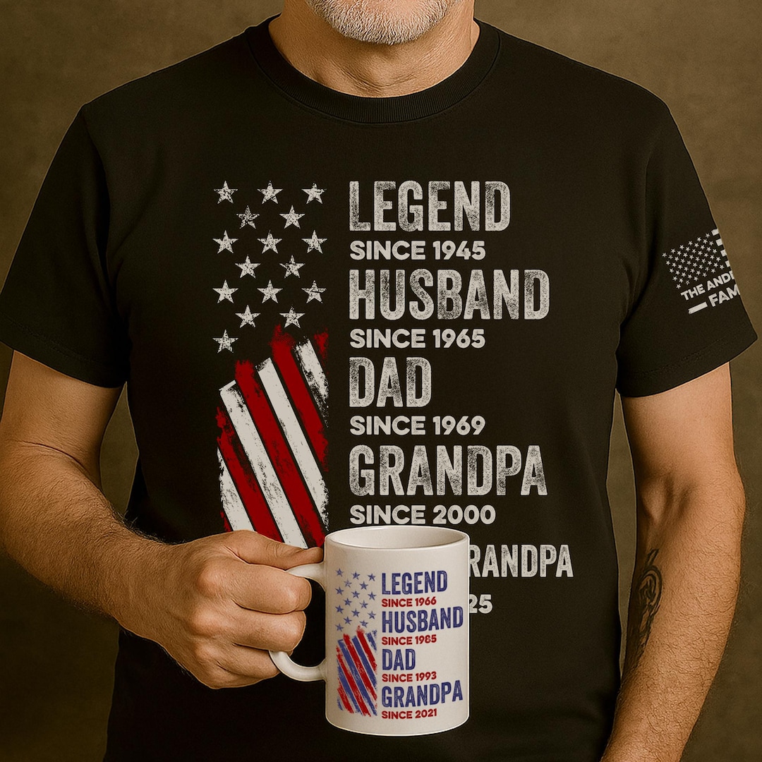 Legend, Husband, Dad and Grandpa, Custom Father's Day Gift Set, 4th of ...