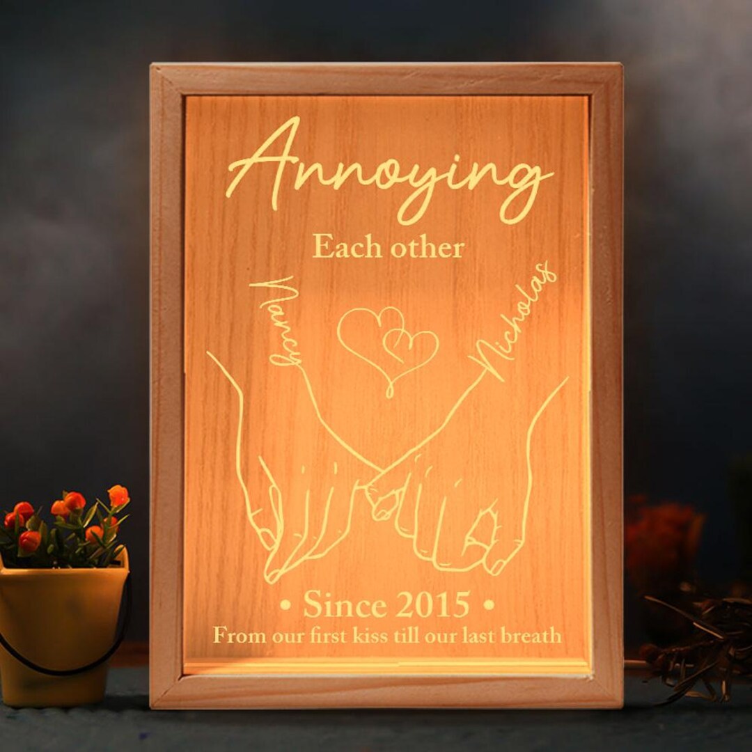 Personalized Frame Light Box, Couple Annoying Each Other, From Our ...