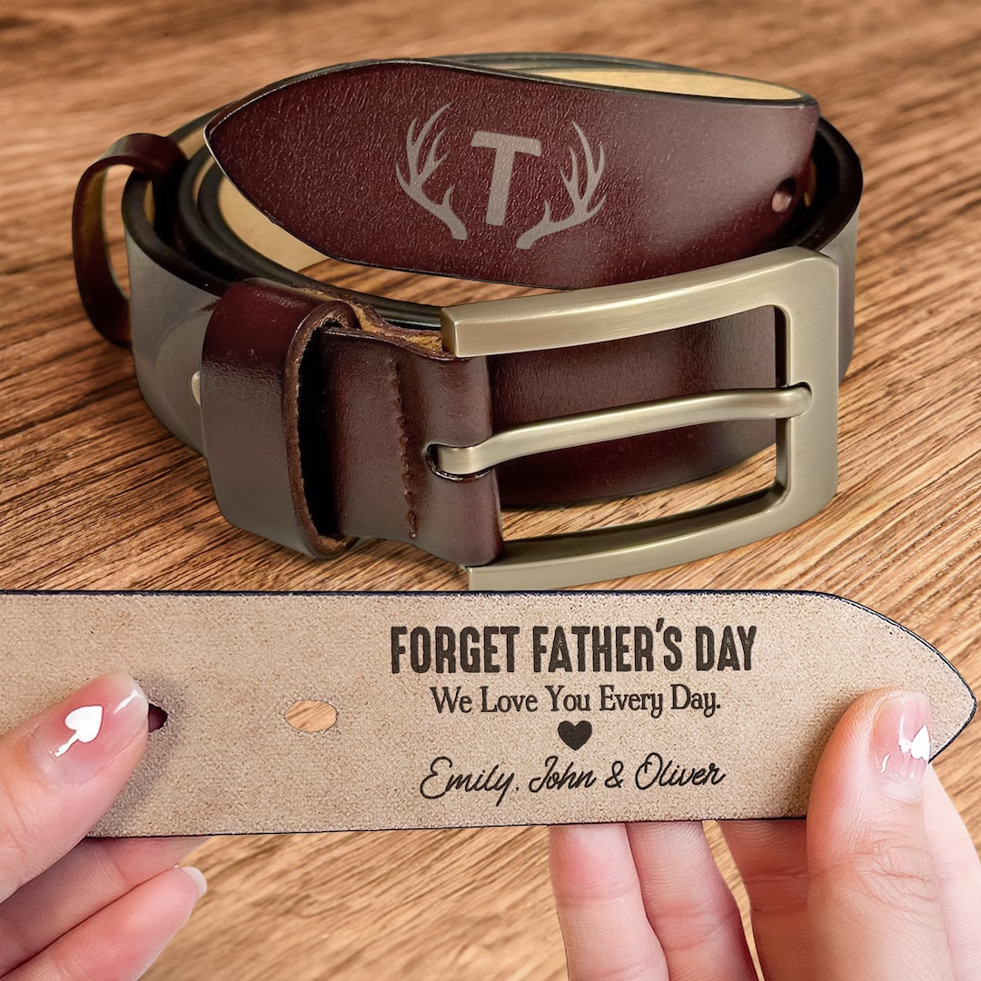 Personalized Handmade Belt Gift for Dad, Father's Day Gift for Men ...