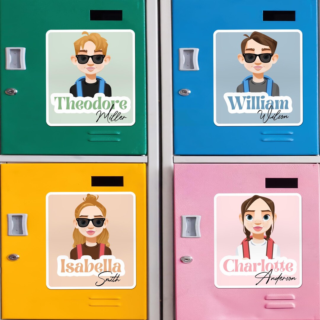 Personalized School Locker Magnet: Custom Name, Back to School Gift - Etsy