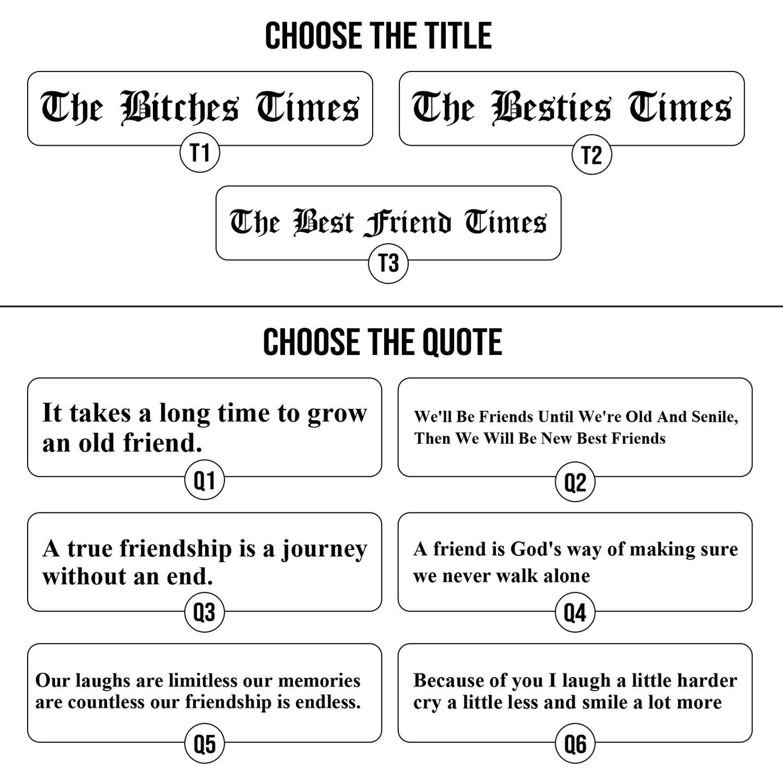Personalized Photo Poster, Newspaper the BFF Times, Upload Best Friend ...