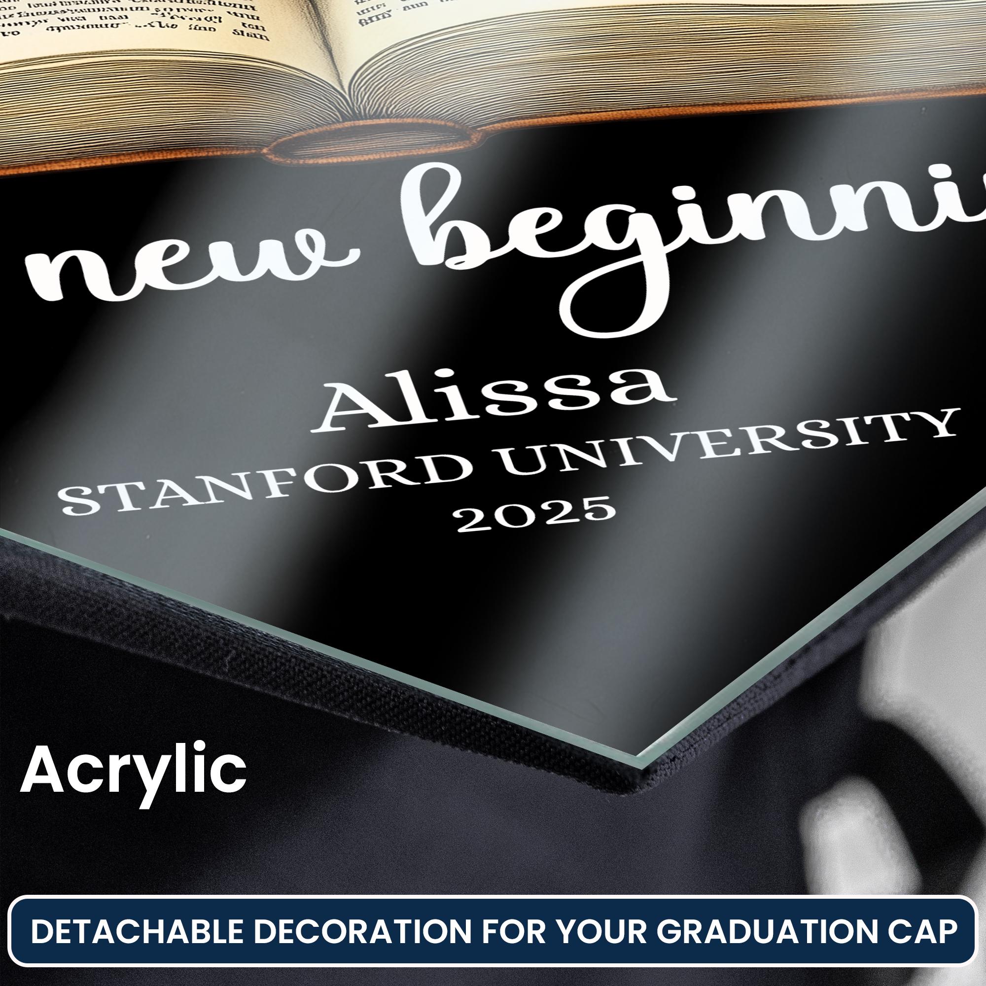 Custom Graduation Cap Topper, Hand-illustrated Florals, Grad Gift for ...