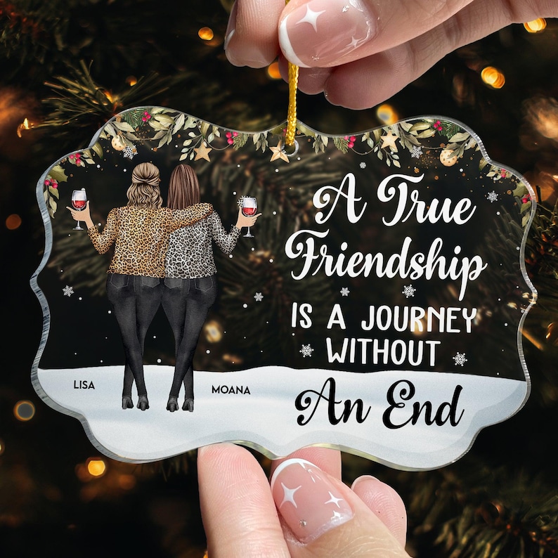 A Friend is God's Way, Personalized Friend Christmas Ornament, Xmas ...