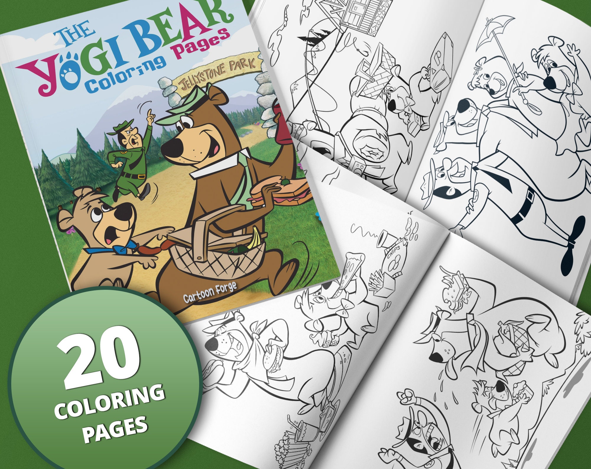 Yogi Bear Cartoon Coloring Pages