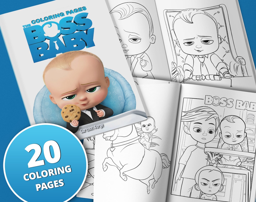 20 Coloring Pages From the Boss Baby Cartoon Coloring Book - Etsy UK