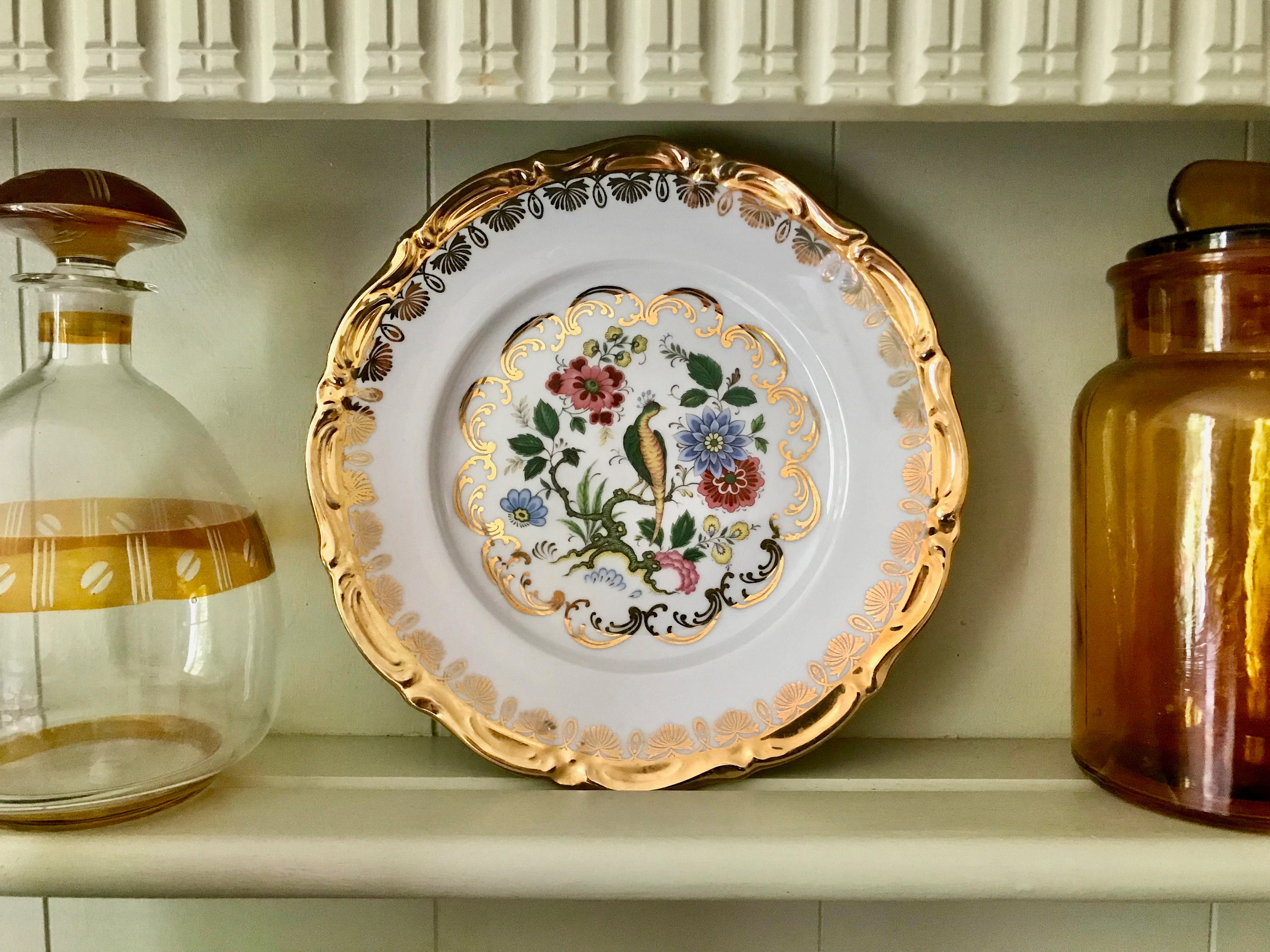 A Beautiful Winterling of Bavaria Plate With Gold Rim and Pattern From ...
