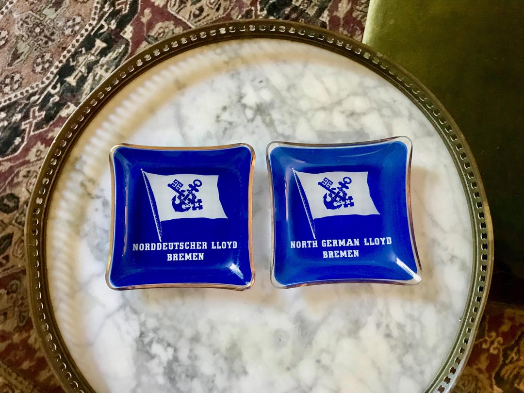 Two Rare and Wonderful Blue North German Lloyd / Norddeutscher Lloyd ...