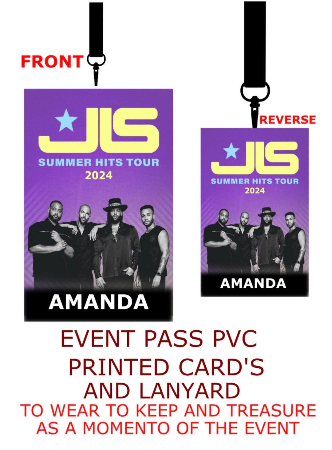 JLS Tour the Summer Hits Tour 2024 PVC Card Lanyard - Etsy