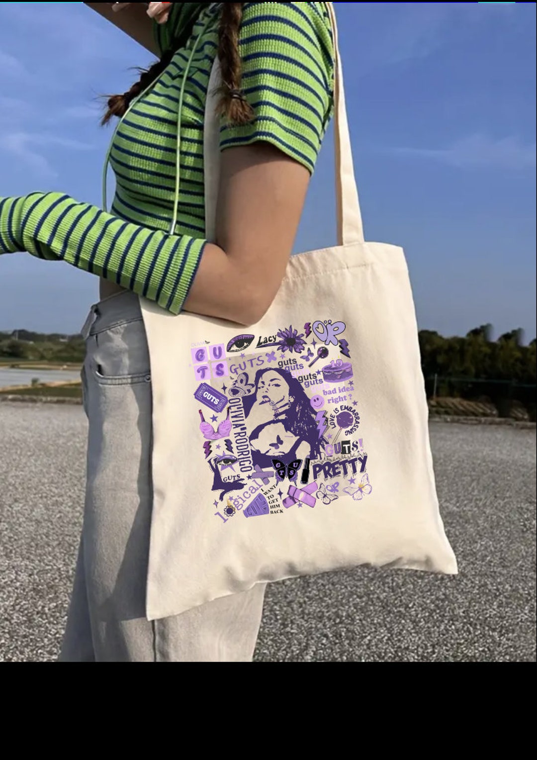 Olivia Rodrigo Guts Guts Beach Shopping Tote Bag - Etsy UK