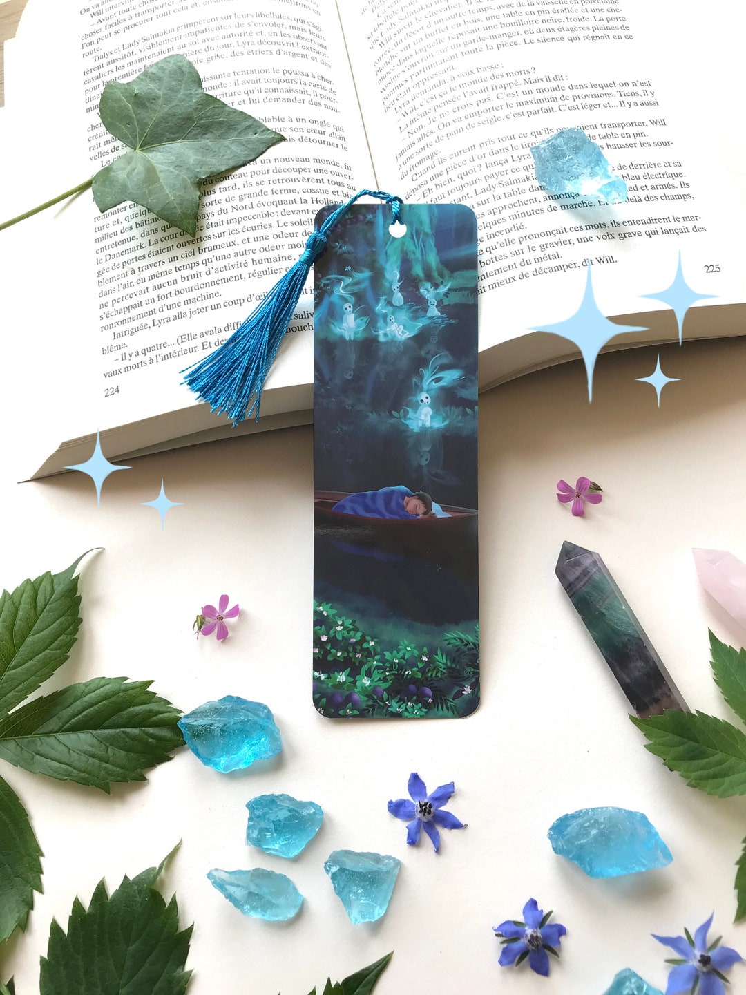 La Barque Bookmark, Magic Forest Illustrated Bookmark - Etsy
