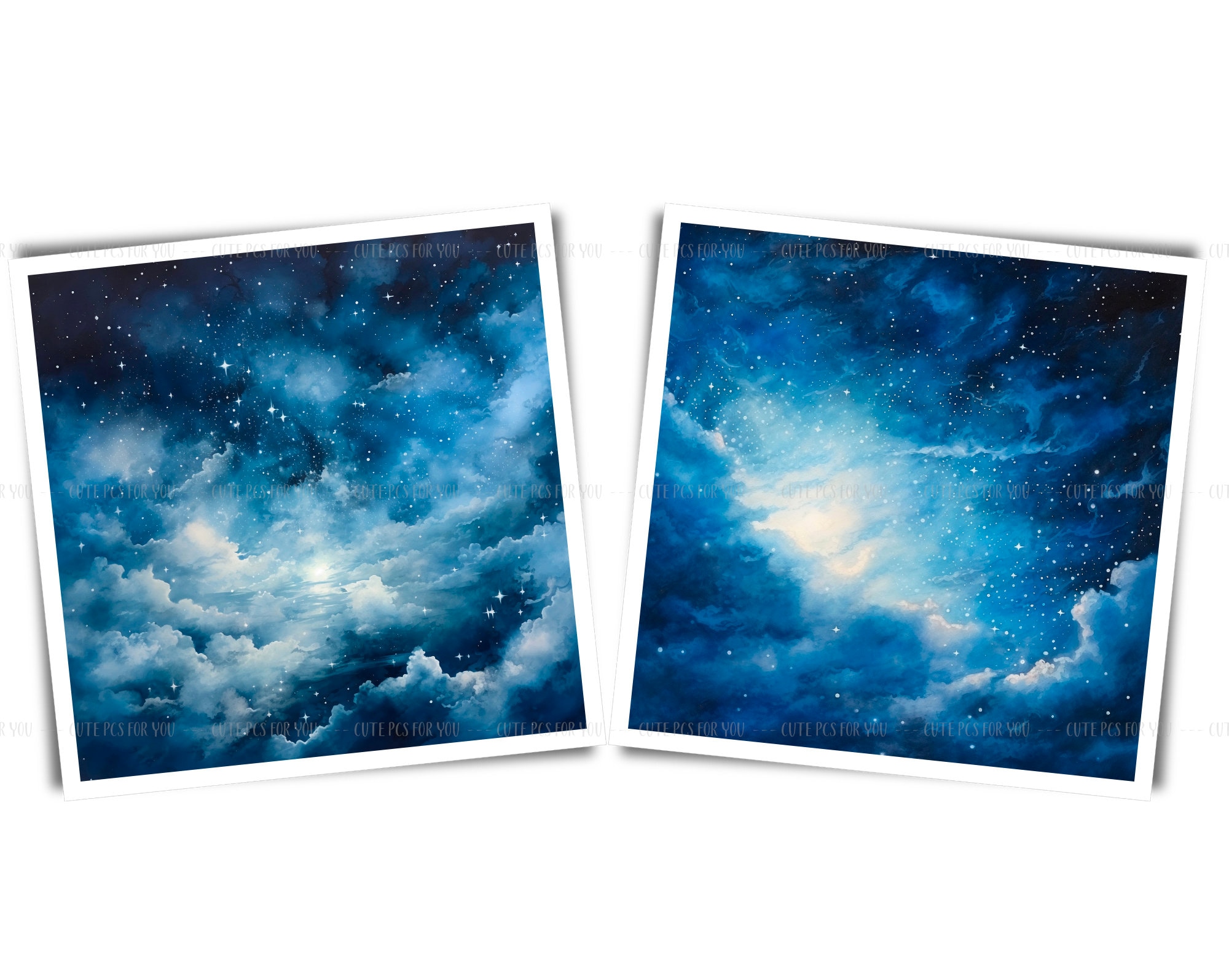 Watercolor Starry Sky Clipart Night Stars Digital Paper - Etsy Australia