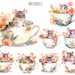 Watercolor Mice in Cups Clipart Cute Rat and Mug Digital - Etsy
