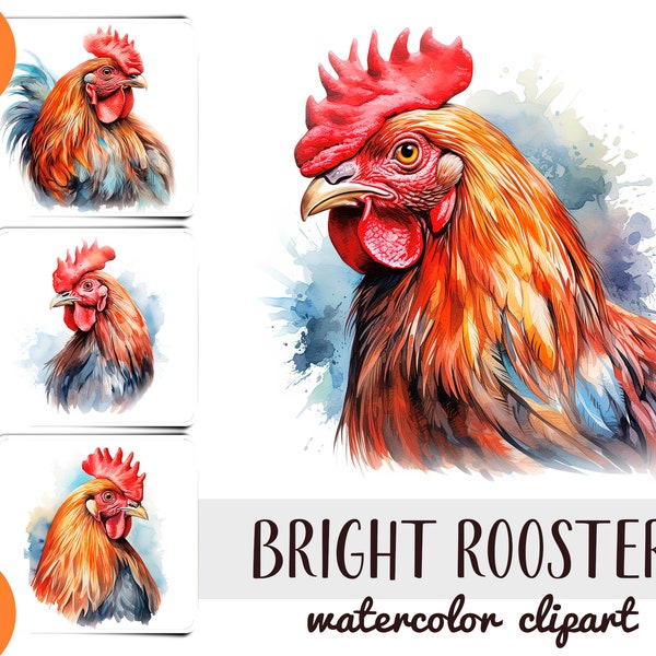 Rooster Portrait - Etsy