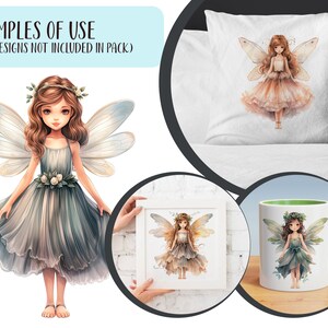 Watercolor Fairies Clipart - Cute Little Girls Illustrations-fantasy ...