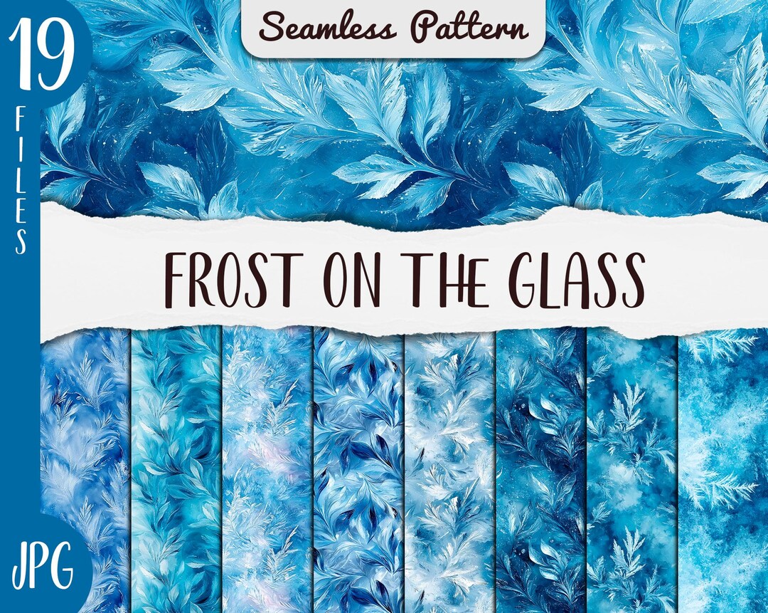 Watercolor Frost Digital Paper: Frosted Lace Seamless Patterns (digital ...