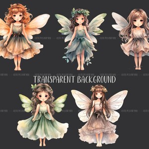 Watercolor Fairies Clipart - Cute Little Girls Illustrations-fantasy ...
