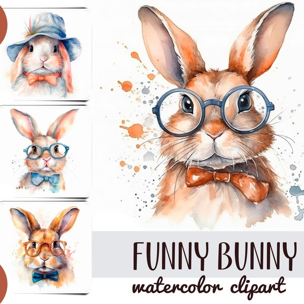 Easter Bunny With Glasses - Etsy