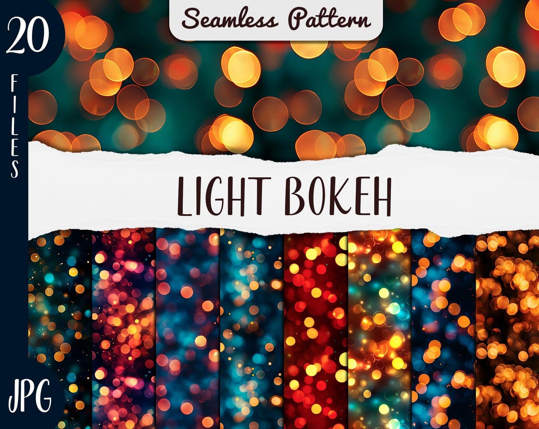 Watercolor Bokeh Seamless Pattern - Lens Flare Digital Paper ...