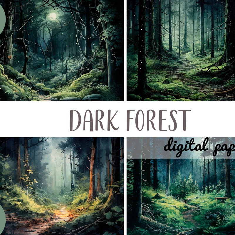 Forest Clipart - Etsy