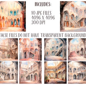 Watercolor Medieval Castle Clipart ancient Medieval Castle Digital ...