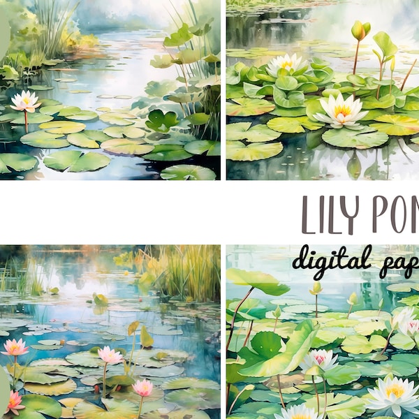 Garden Pond Clipart - Etsy