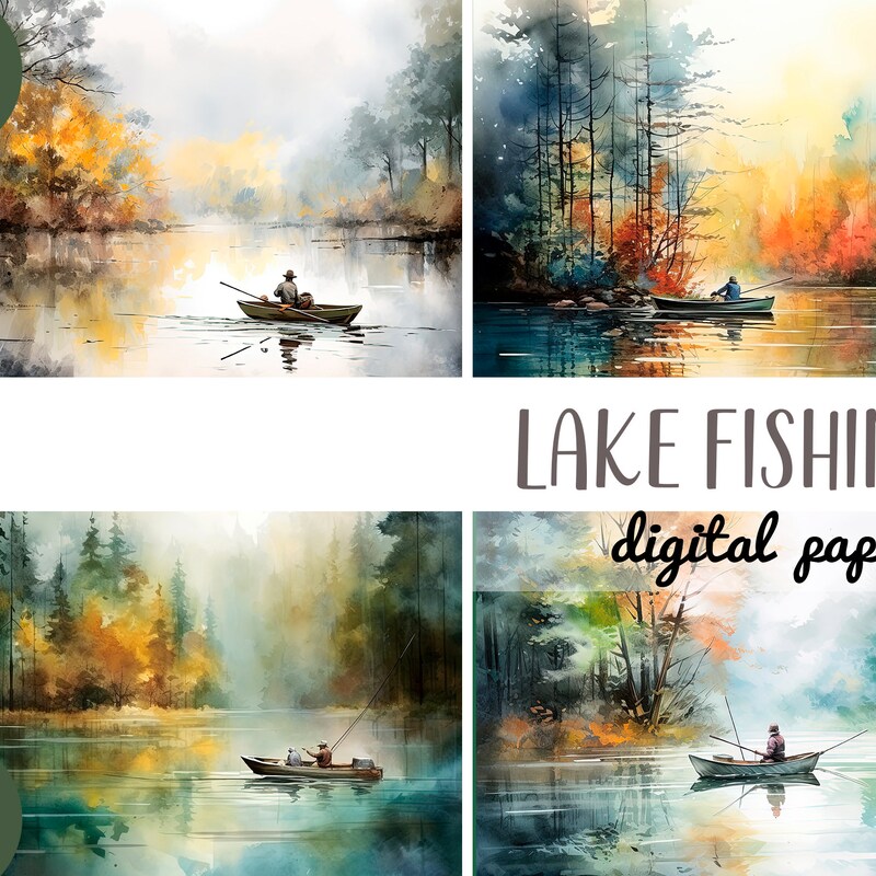 Fishing Watercolor - Etsy