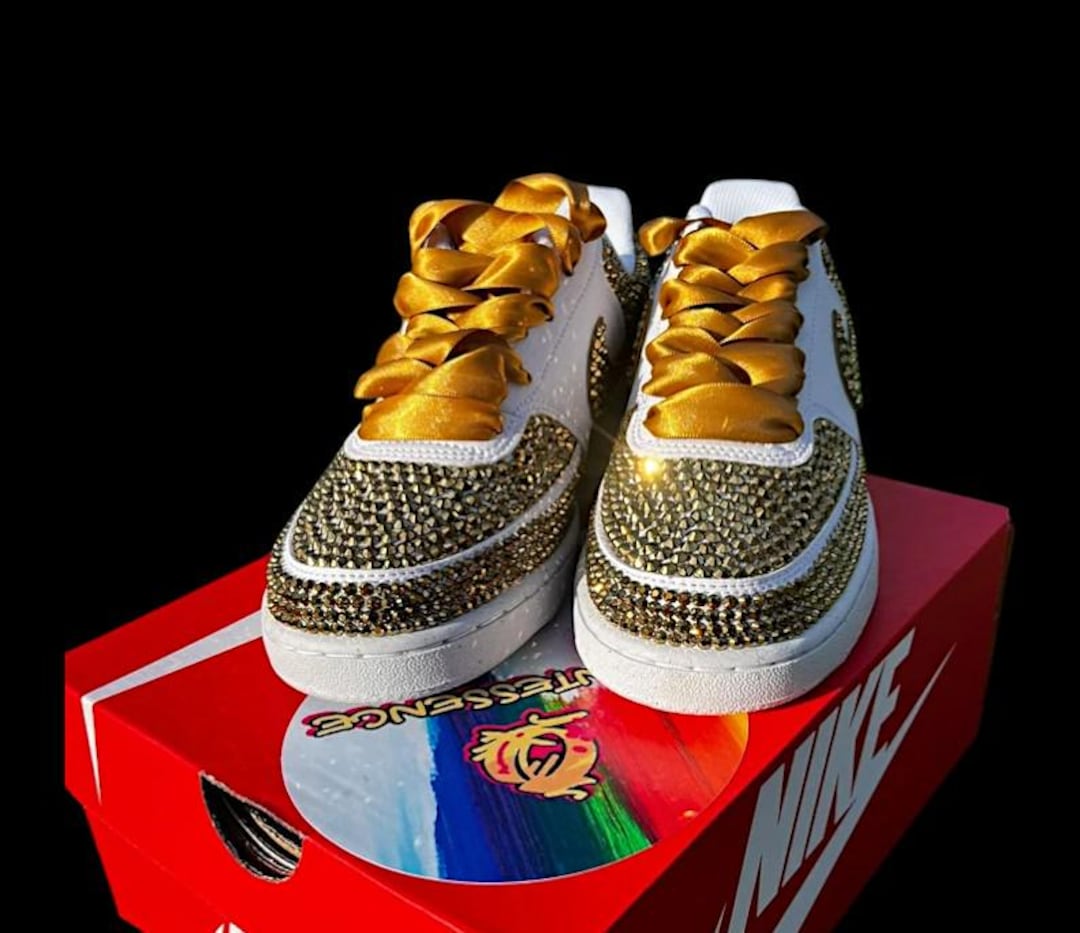 Gold Bedazzle Crystal-embellished Kicks for Sale - Etsy