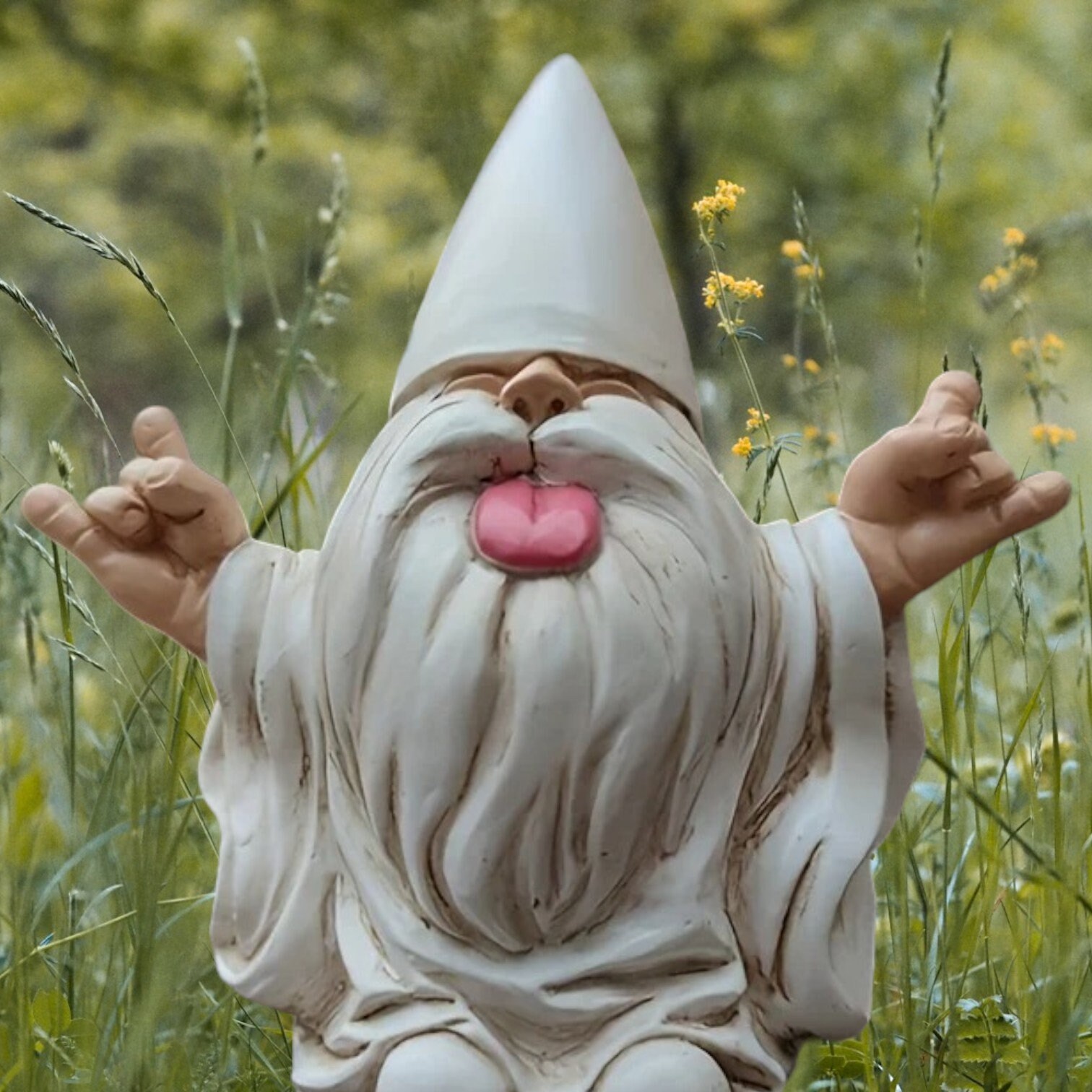 White Rocker Gnome White Wizard Gnome Funny Rocker Dwarf Gift for Mum ...