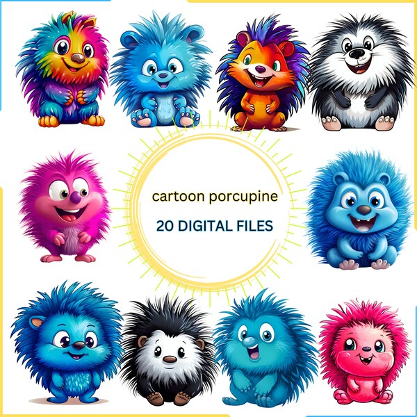 Porcupine Art - Etsy