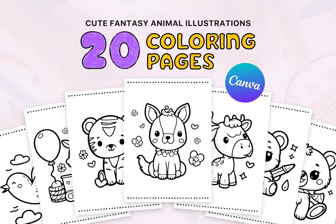 20 Printable Coloring Pages for Kids, Toddlers Coloring Sheets | Canva ...