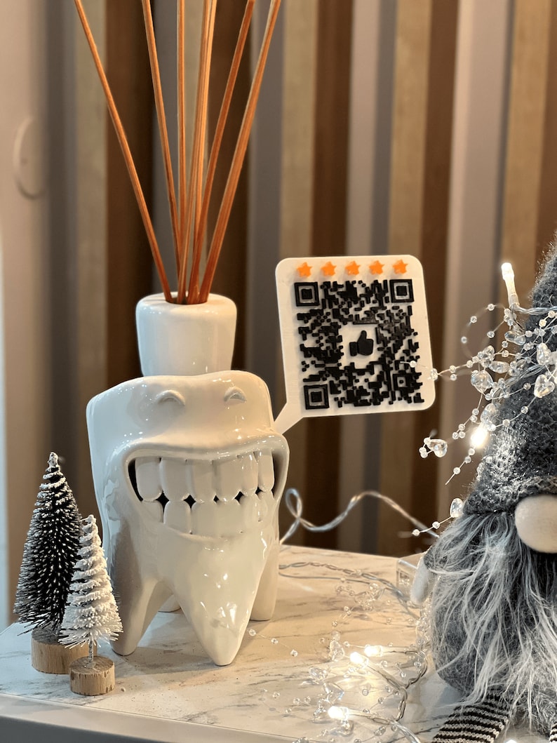 Smiling 3d-printed Tooth With Personalized QR Code for Dental Cabinet ...