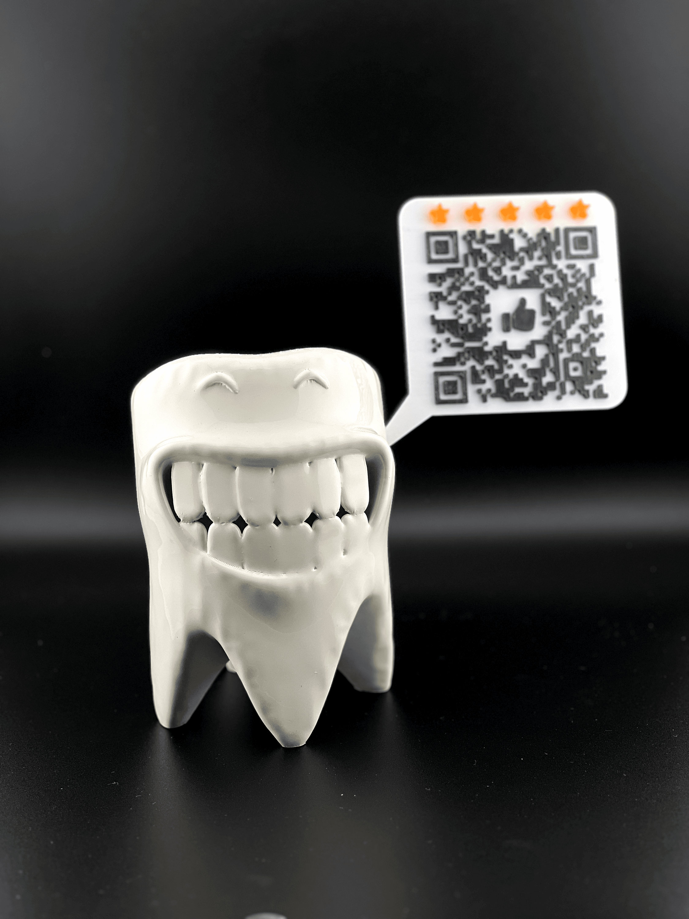 Smiling 3d-printed Tooth With Personalized QR Code for Dental Cabinet ...