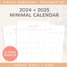 Printable Digital 2024 Monthly Calendar, Monday Start PDF, A3, A4 and ...