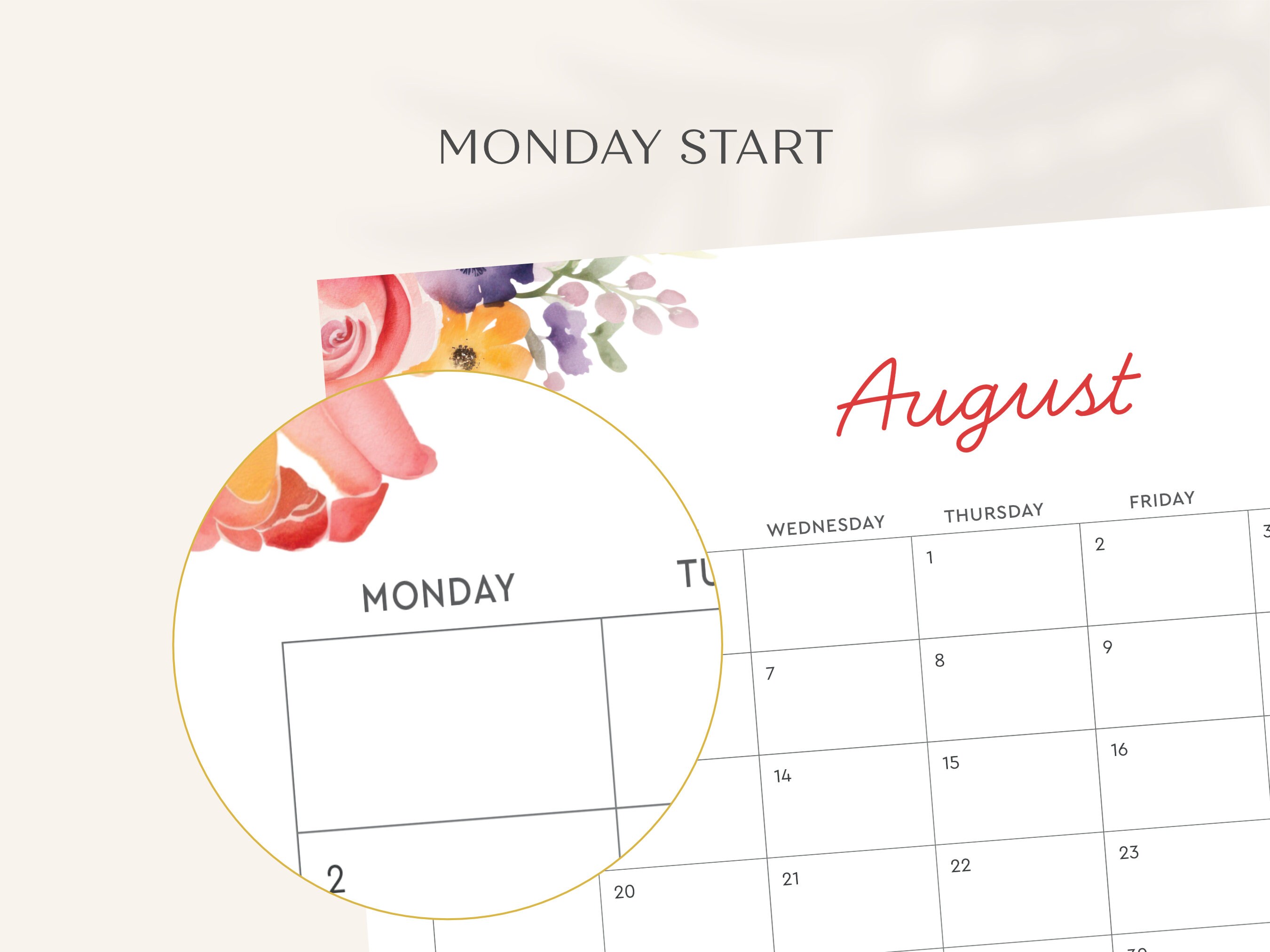 Printable 2024 and 2025 Monthly Calendar Bundle, Monday Start PDF ...