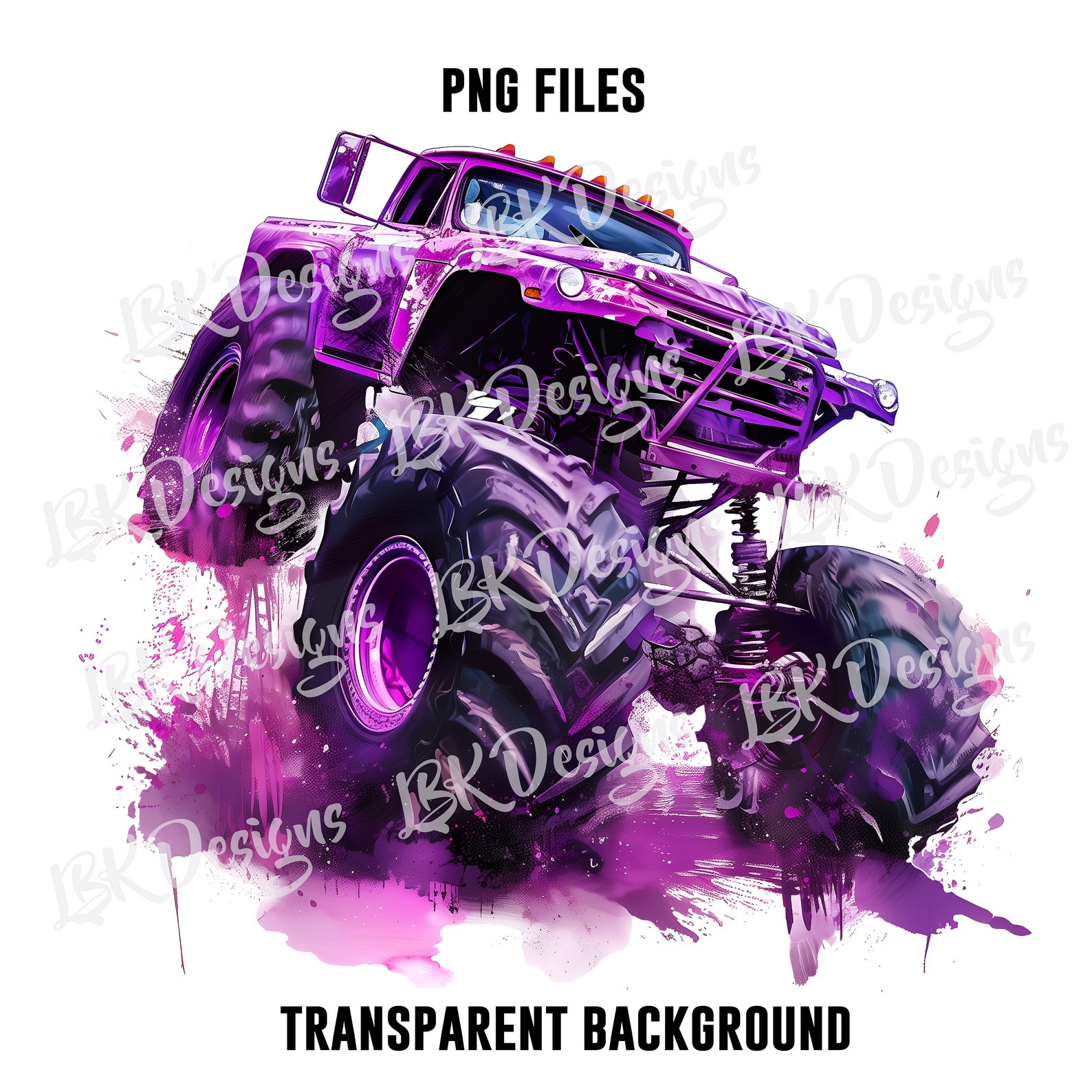 Purple Monster Truck PNG | Monster Truck Clipart | Monster Truck ...