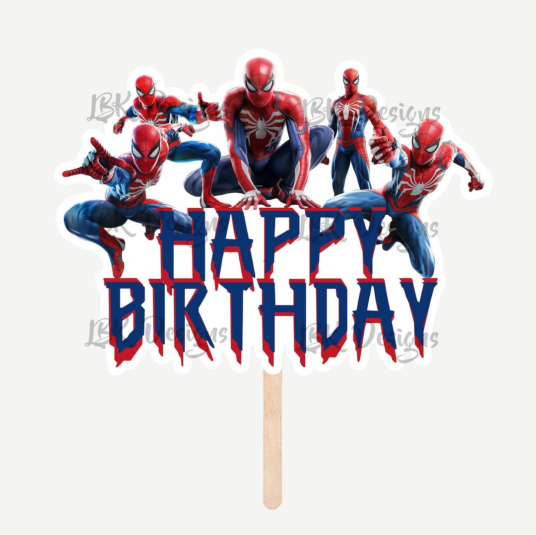 Spiderman Cake Topper | INSTANT DOWNLOAD PDF Digital File - Etsy