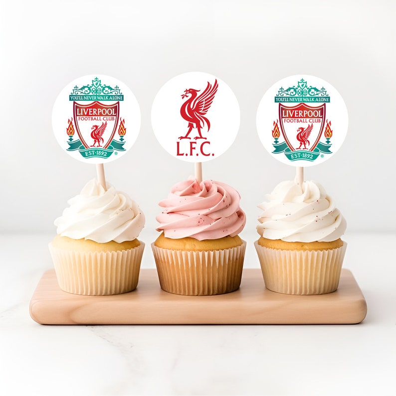 Liverpool FC 2 Cupcake Toppers INSTANT DOWNLOAD - Etsy Australia